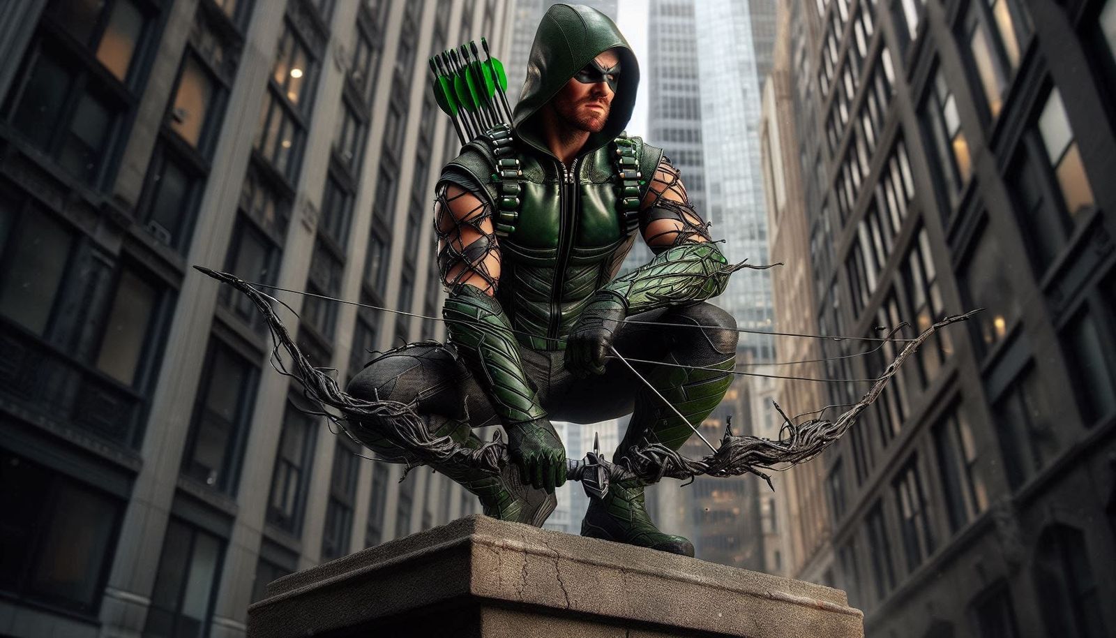 Venomized Green Arrow - AI Generated Artwork - NightCafe Creator