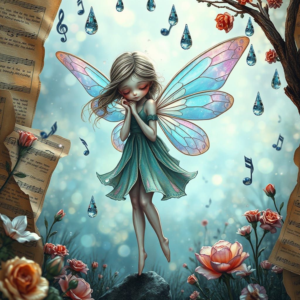Haiku series - Whimsical Fairy Emerges from Melancholy