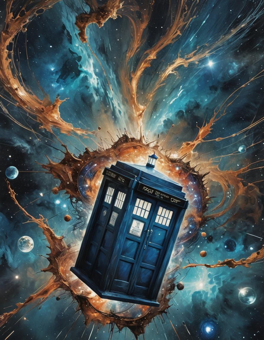 Tardis in space - AI Generated Artwork - NightCafe Creator