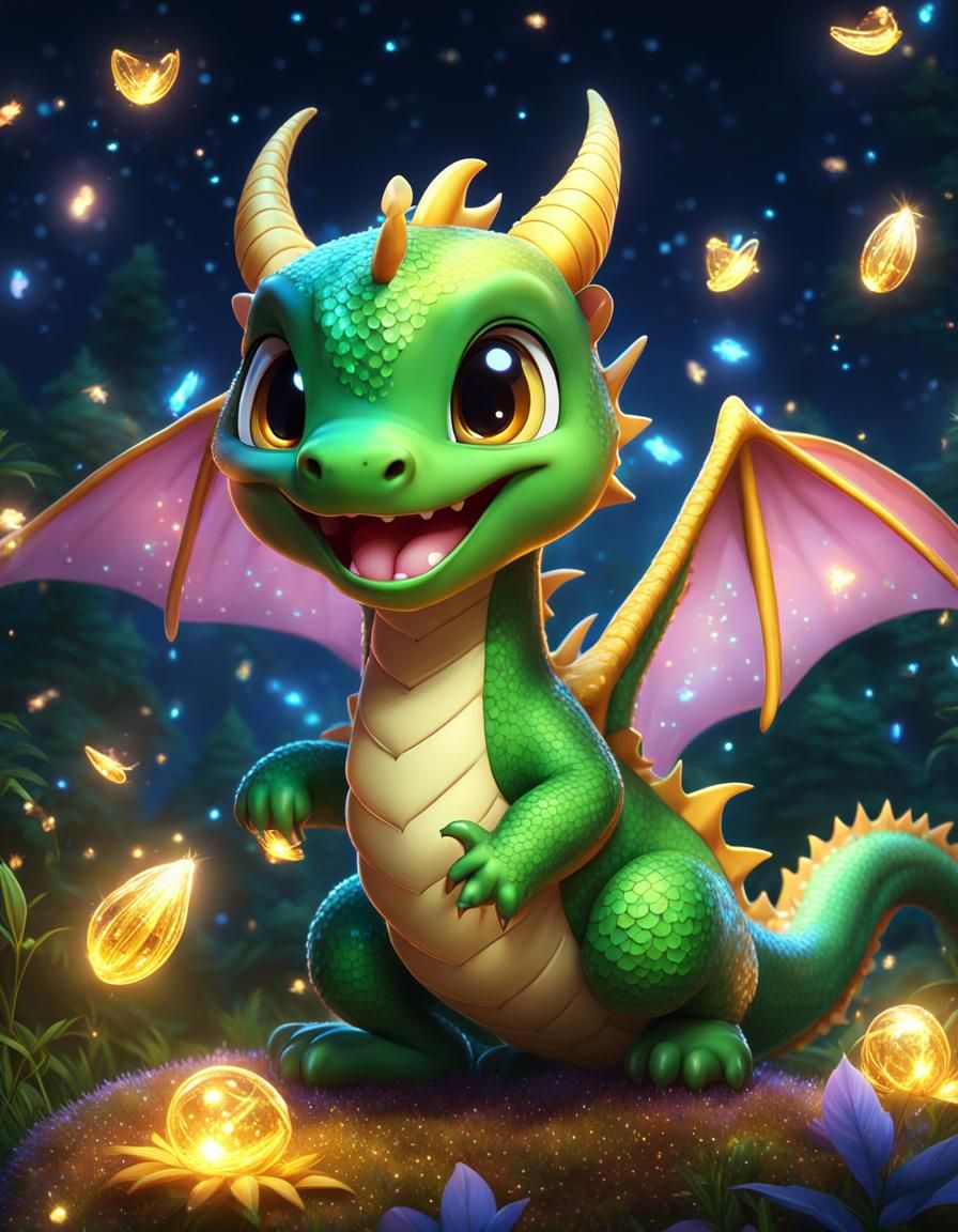 Firefly Dragon - AI Generated Artwork - NightCafe Creator