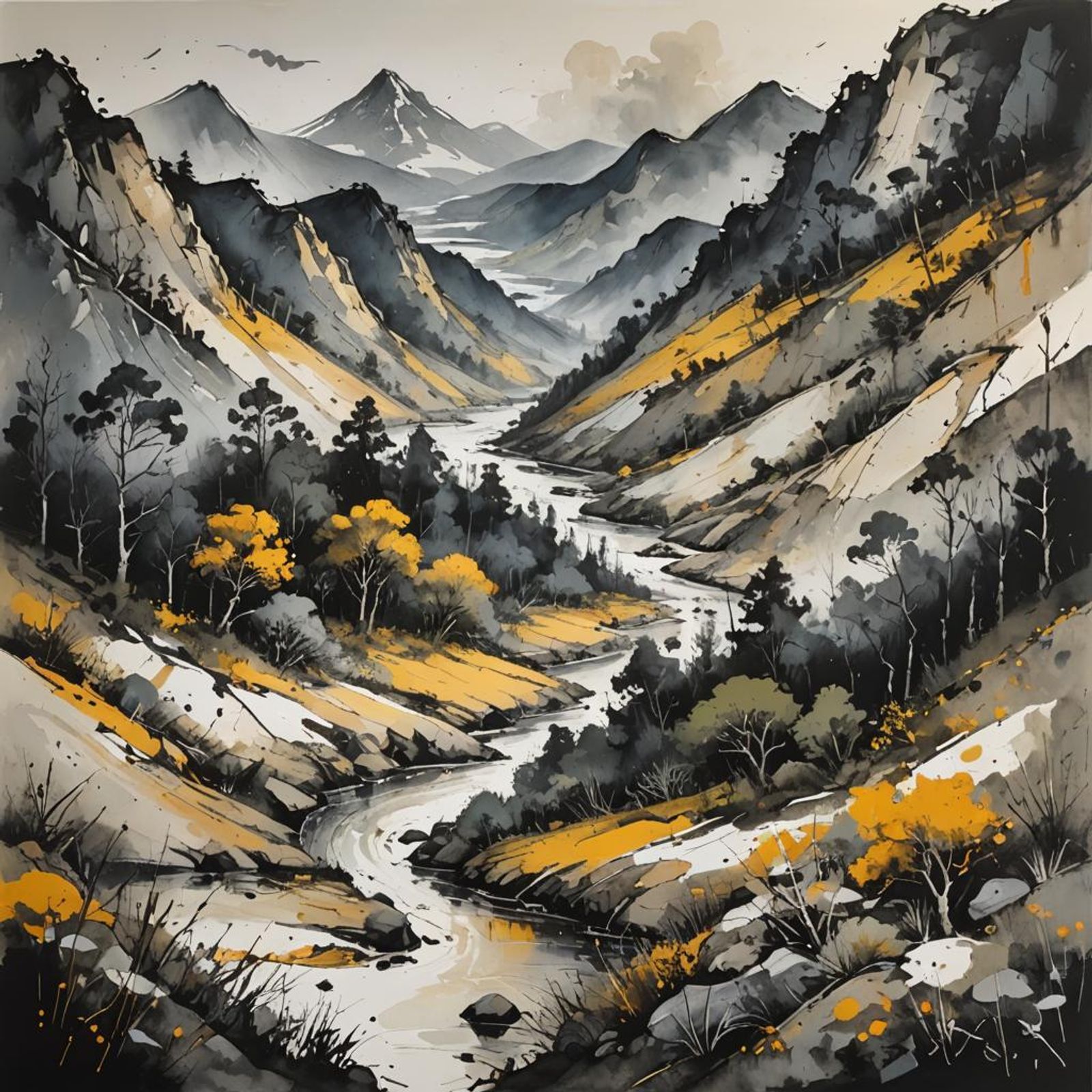 Primal Mark Landscape - AI Generated Artwork - NightCafe Creator