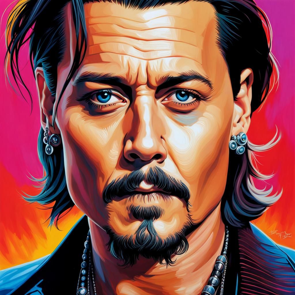 Portrait of johnny depp - AI Generated Artwork - NightCafe Creator