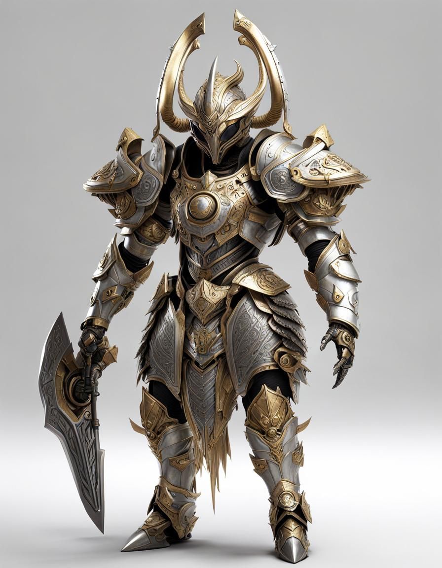 Full body of an armored alien gladiator - AI Generated Artwork ...