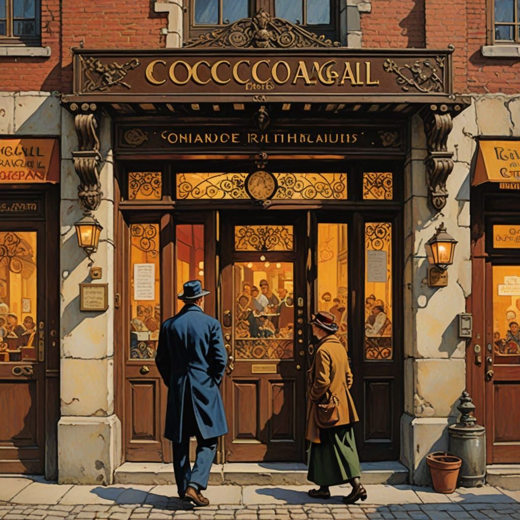 Early 20th-Century Chocolate Factory Entrance in W... - AI Art