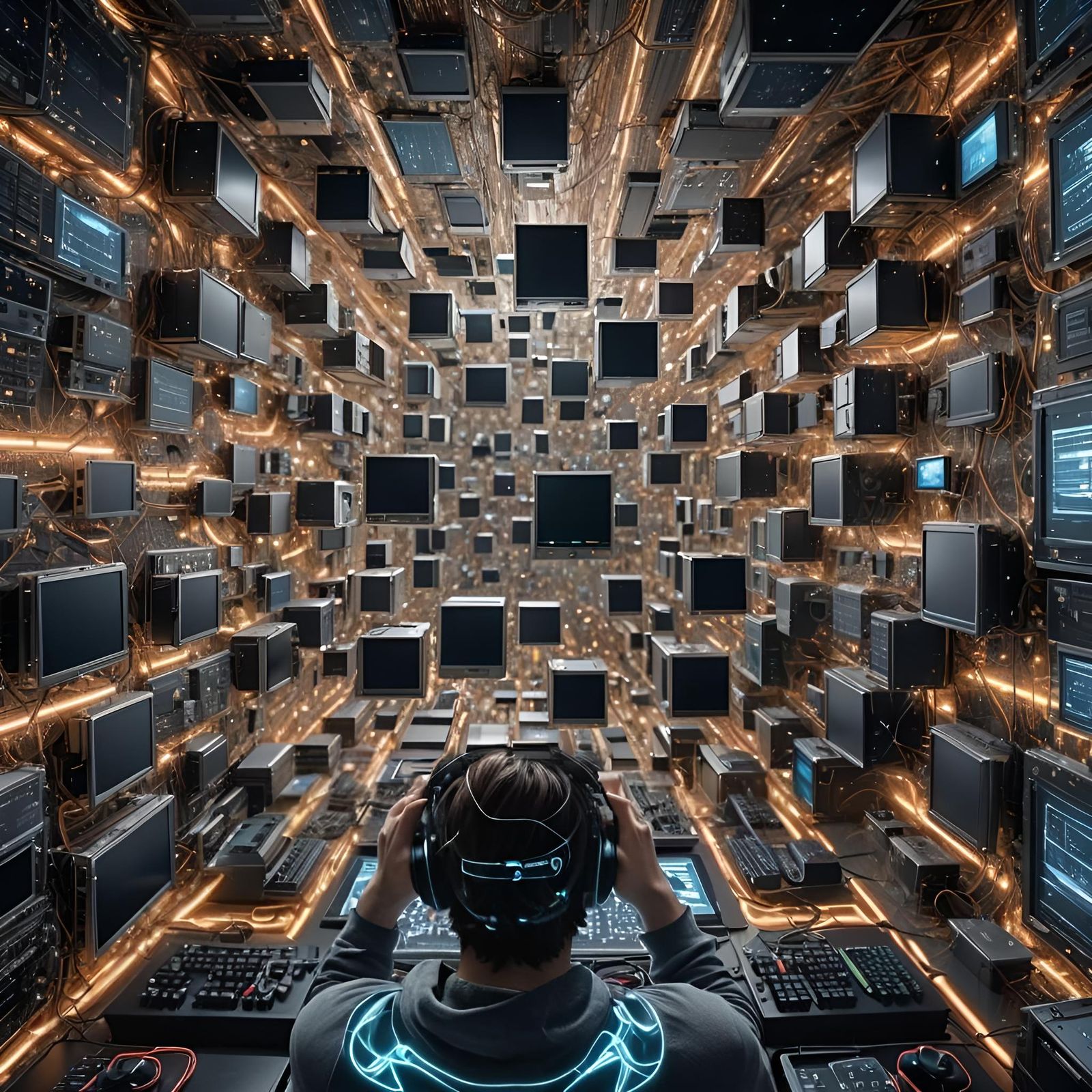 Skynet - Connectivity Overload - AI Generated Artwork - NightCafe Creator