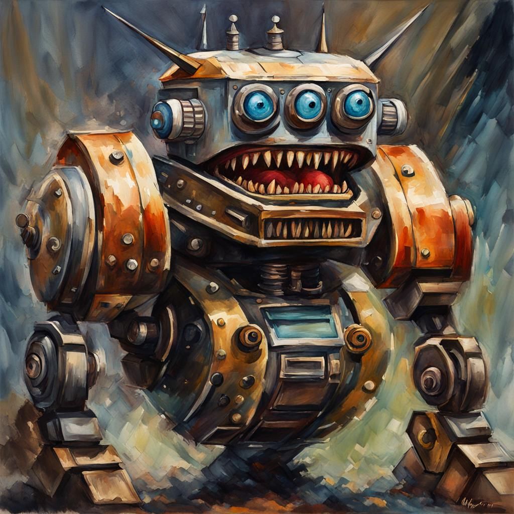 (Snarling Furry Robot: 1.5) - AI Generated Artwork - NightCafe Creator