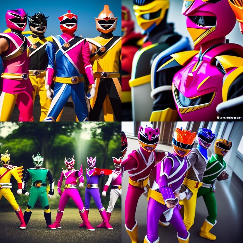 Sengoku power rangers - AI Generated Artwork - NightCafe Creator