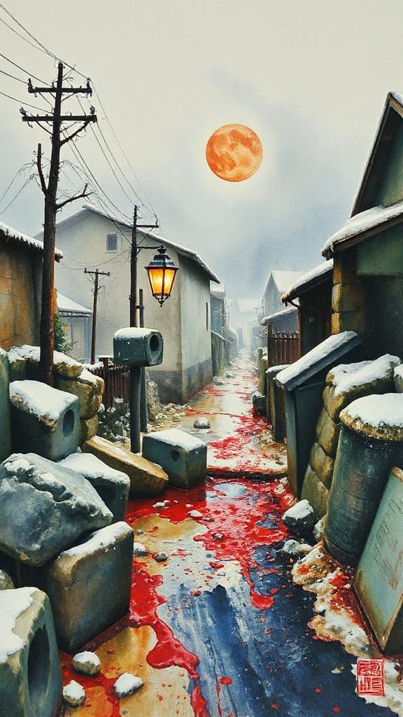 (graceful scenes of blood) (Narrow road to the deep north).
