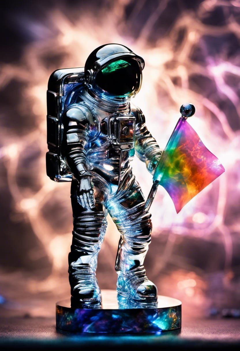 perfect Sparkling [chrome MTV Spaceman Award]; [holding a flag with MTV ...