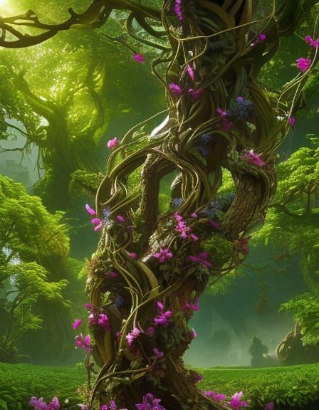 Covered in vines - AI Generated Artwork - NightCafe Creator