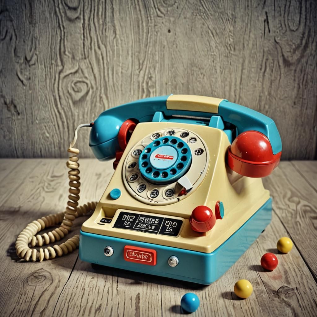 Chatter Telephone Toy Fisher Price 1961 - AI Generated Artwork - NightCafe Creator