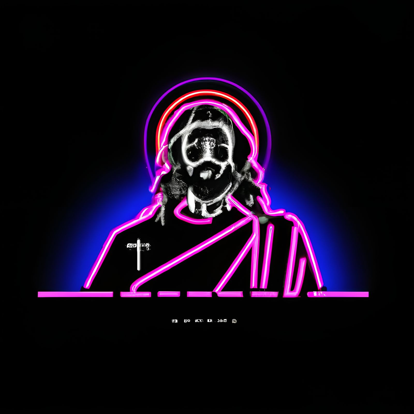 Jesus Christ synthwave neon retro - AI Generated Artwork - NightCafe ...