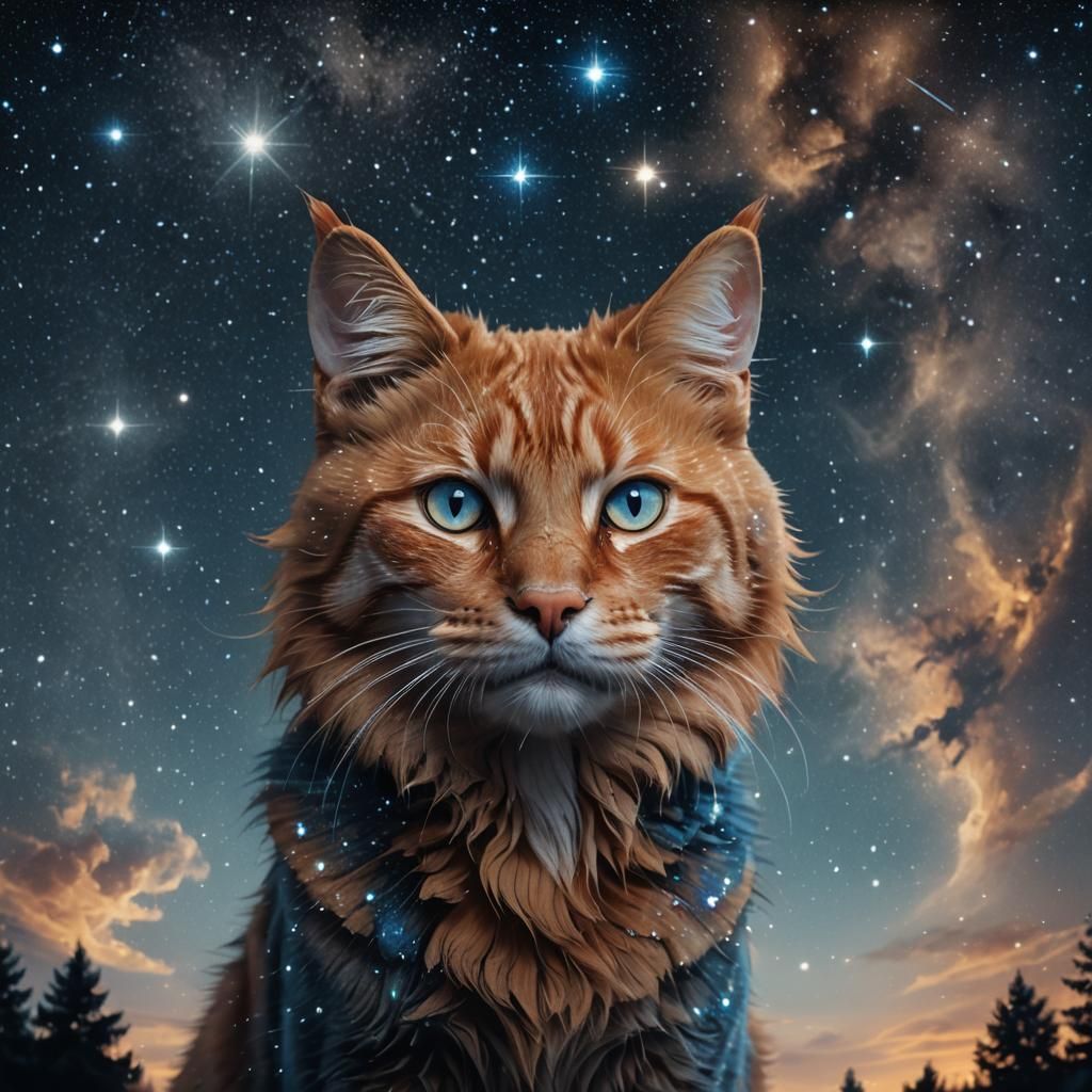 Cosmic cat - AI Generated Artwork - NightCafe Creator