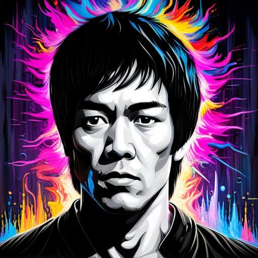 Bruce lee colors - AI Generated Artwork - NightCafe Creator