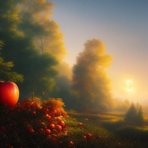 Apples; Apples; under the full moon ; Sparkles ; Triadic colors ...