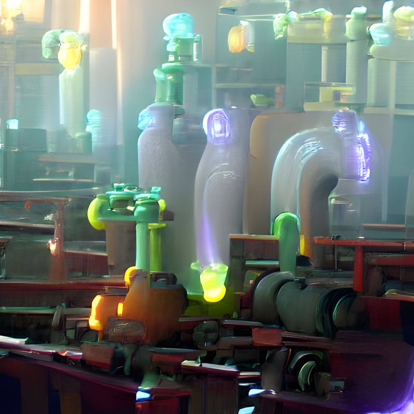 Radioactive Slime Factory - AI Generated Artwork - NightCafe Creator
