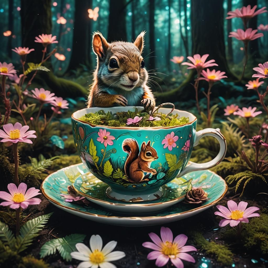 The Magic Squirrel Cup. - AI Generated Artwork - NightCafe Creator