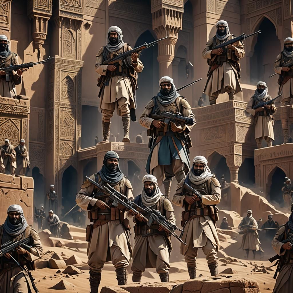 Arabian soldiers 3 - AI Generated Artwork - NightCafe Creator