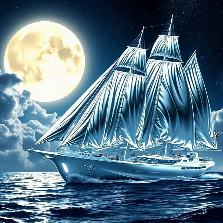 Sailing ship in chrome - Sailing ship in chrome