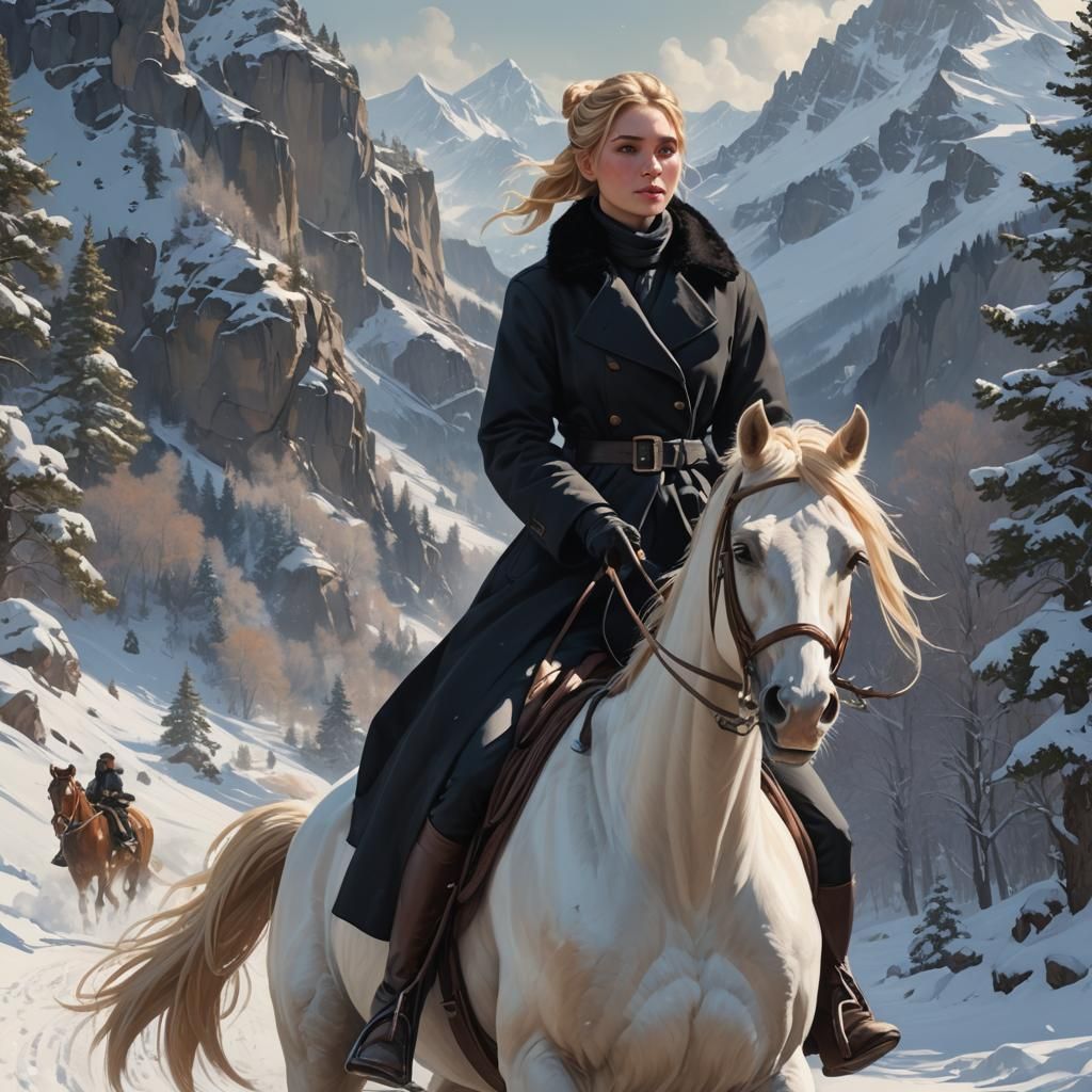 Into the snow - AI Generated Artwork - NightCafe Creator