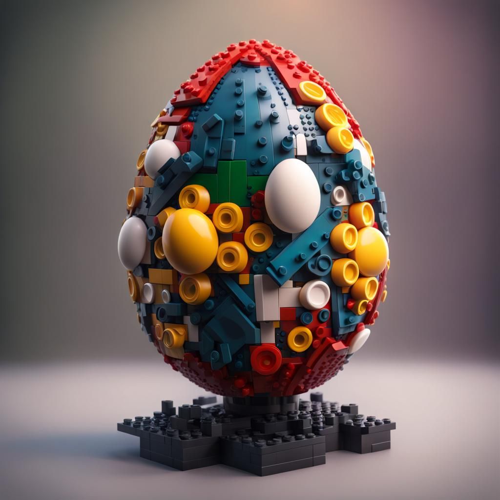 Lego egg - AI Generated Artwork - NightCafe Creator