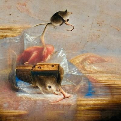 A mouse caught in a trap renaissance painting - AI Generated Artwork ...