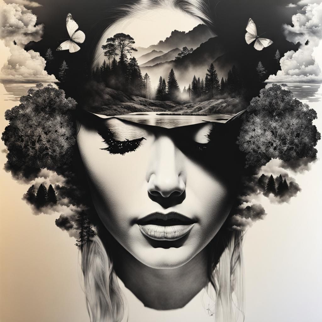 Artist: Alexander Bogen Double exposure "The Dreamer, Nightmare ...