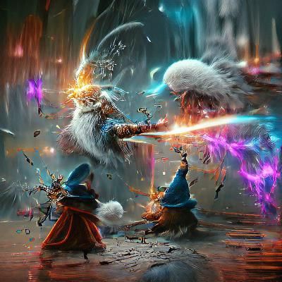 Epic Quantum wizard battle, fantasy art, detailed hd trending on ...