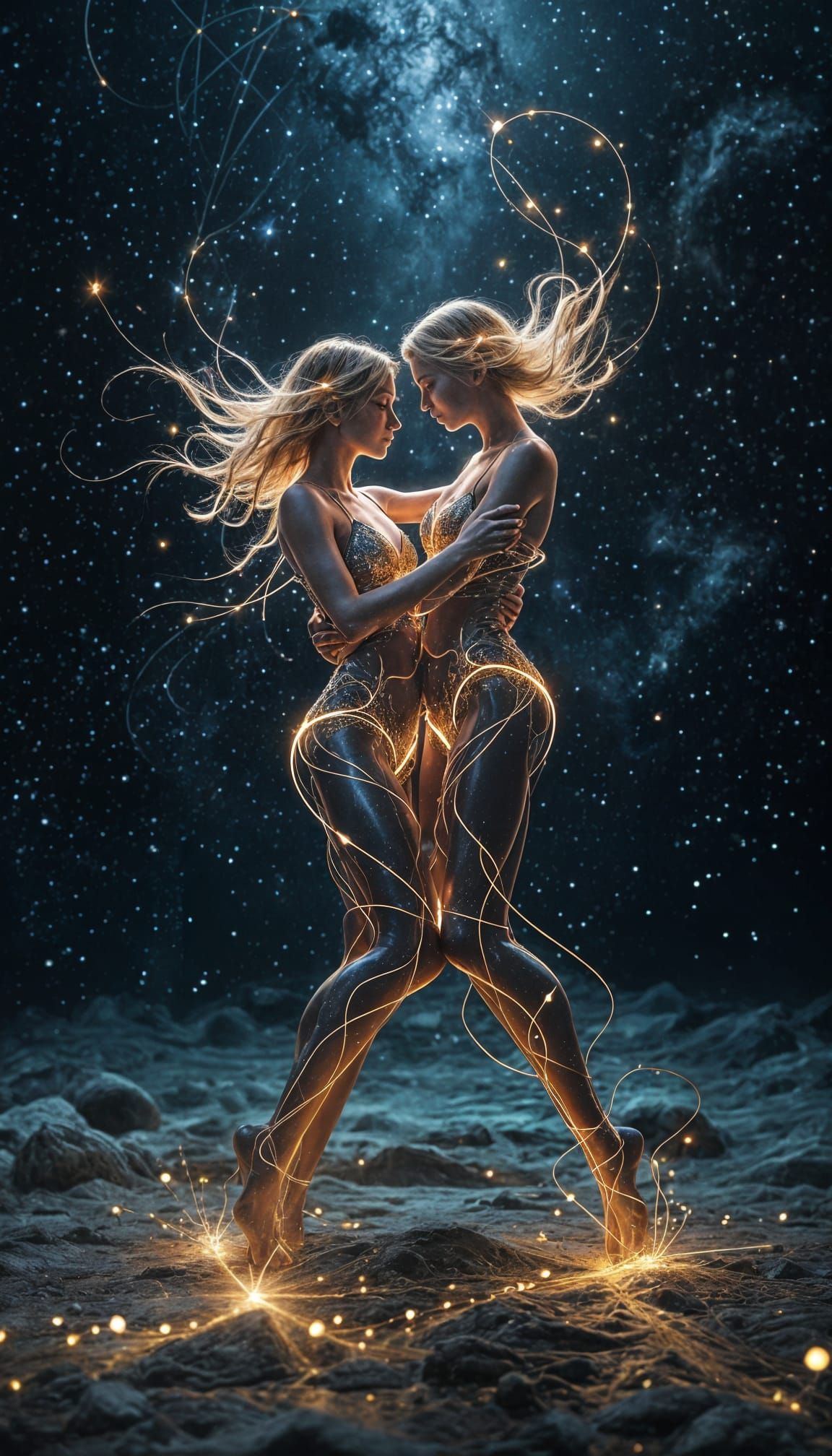 Gemini - Cosmic Dance of Twin Celestial Forms