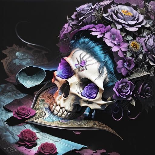 Bone Rose - AI Generated Artwork - NightCafe Creator