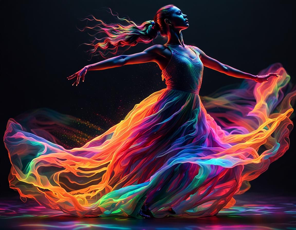 The Rainbow Dancer - AI Generated Artwork - NightCafe Creator