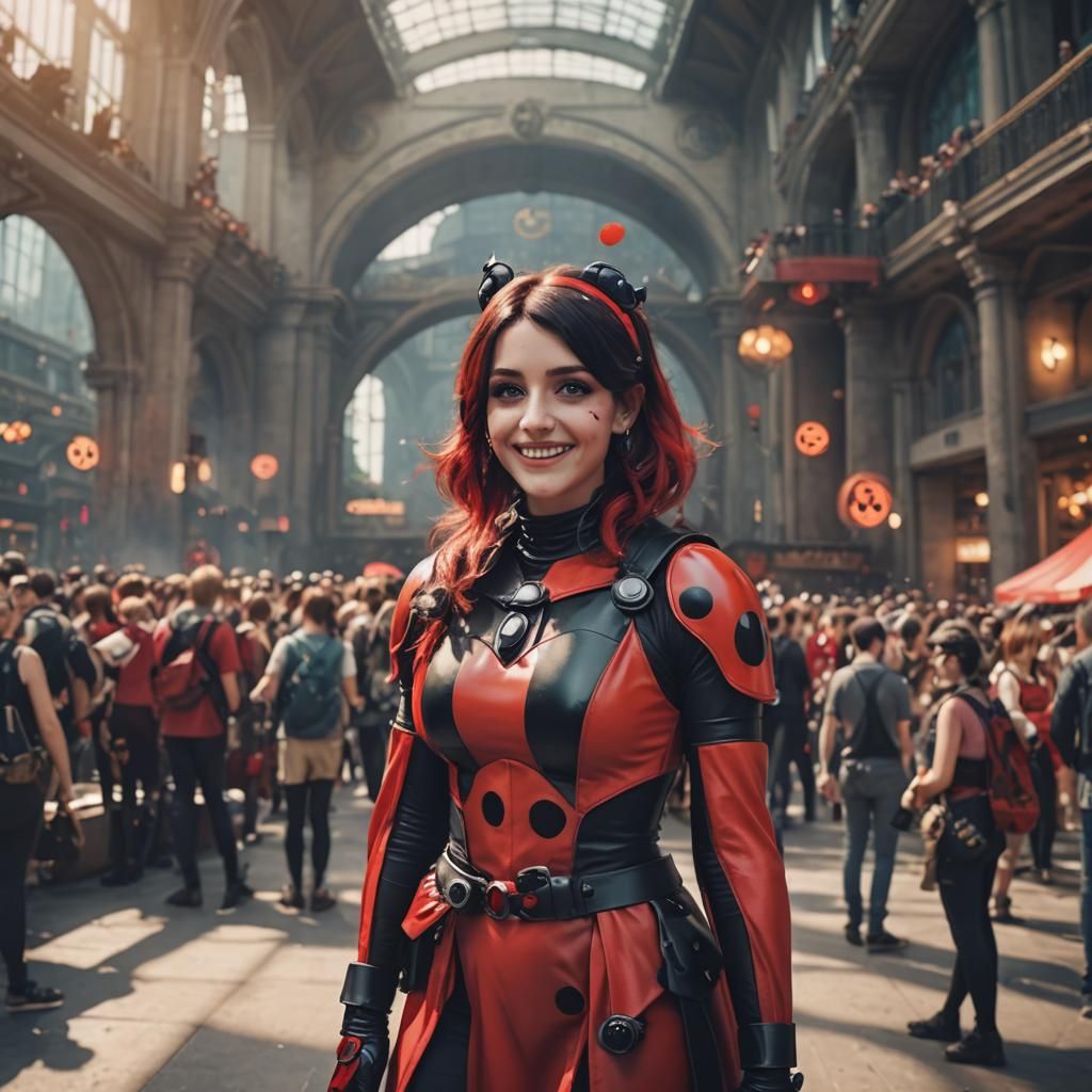 A Ladybug cosplayer - AI Generated Artwork - NightCafe Creator