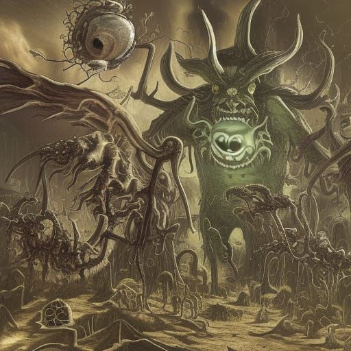 giants, interdimensional insectoids, evil, demonic, astral entity ...