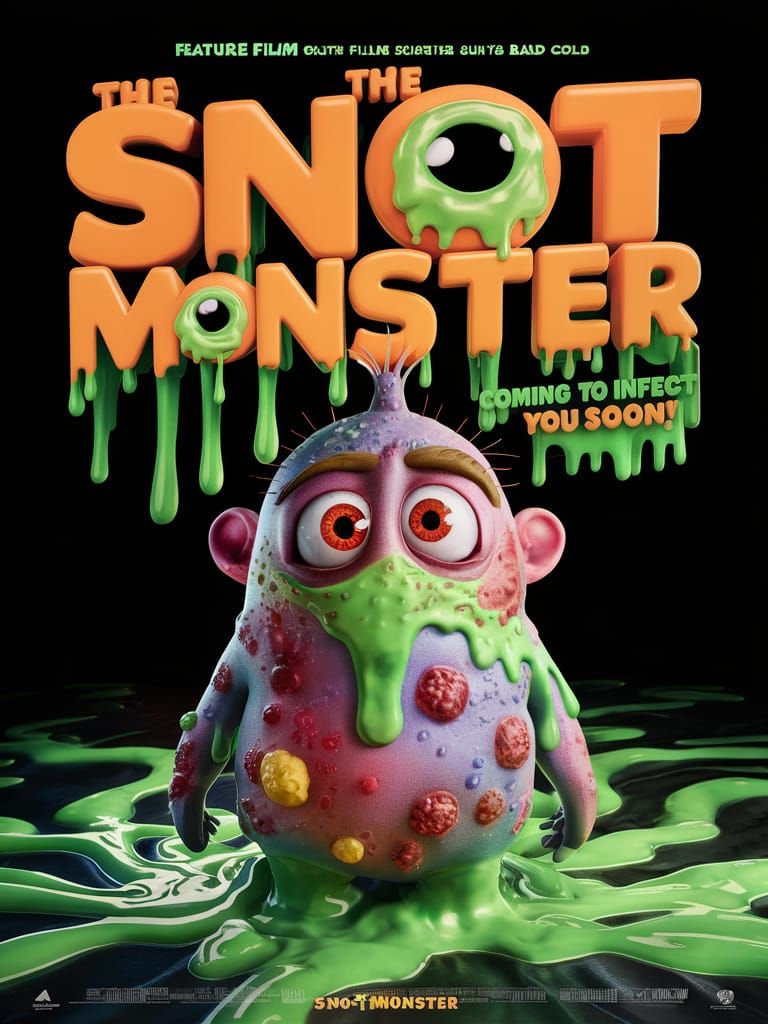Movie Poster for feature film: The Snotmonster - AI Generated Artwork ...