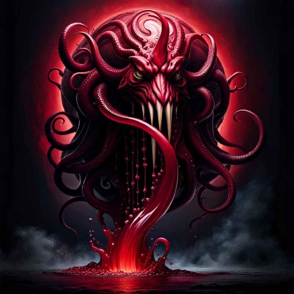 Red Dimension: Mr. Fleshball - AI Generated Artwork - NightCafe Creator