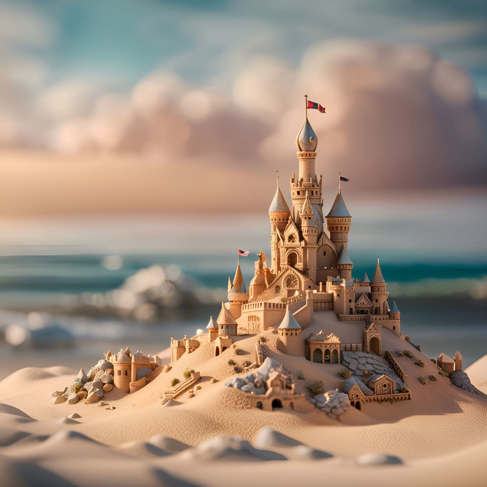 Sandcastle - AI Generated Artwork - NightCafe Creator