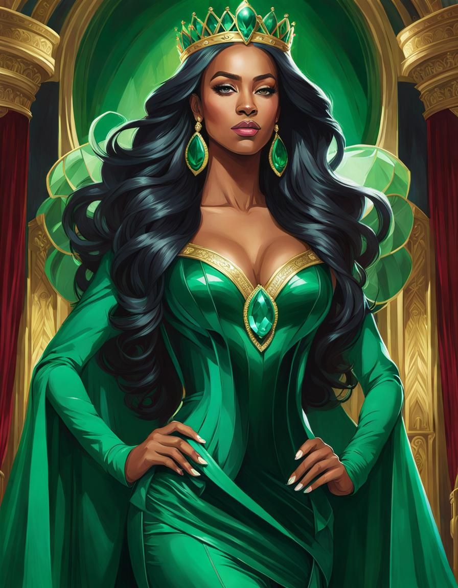 Emerald Queen - AI Generated Artwork - NightCafe Creator