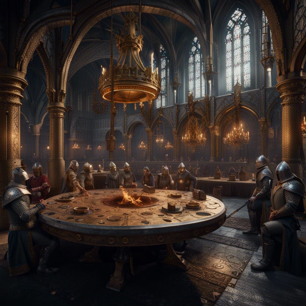 HYPERDETAILED KNIGHTS OF THE ROUND TABLE KING ARTHUR CAMELOT - AI Generated Artwork - NightCafe ...