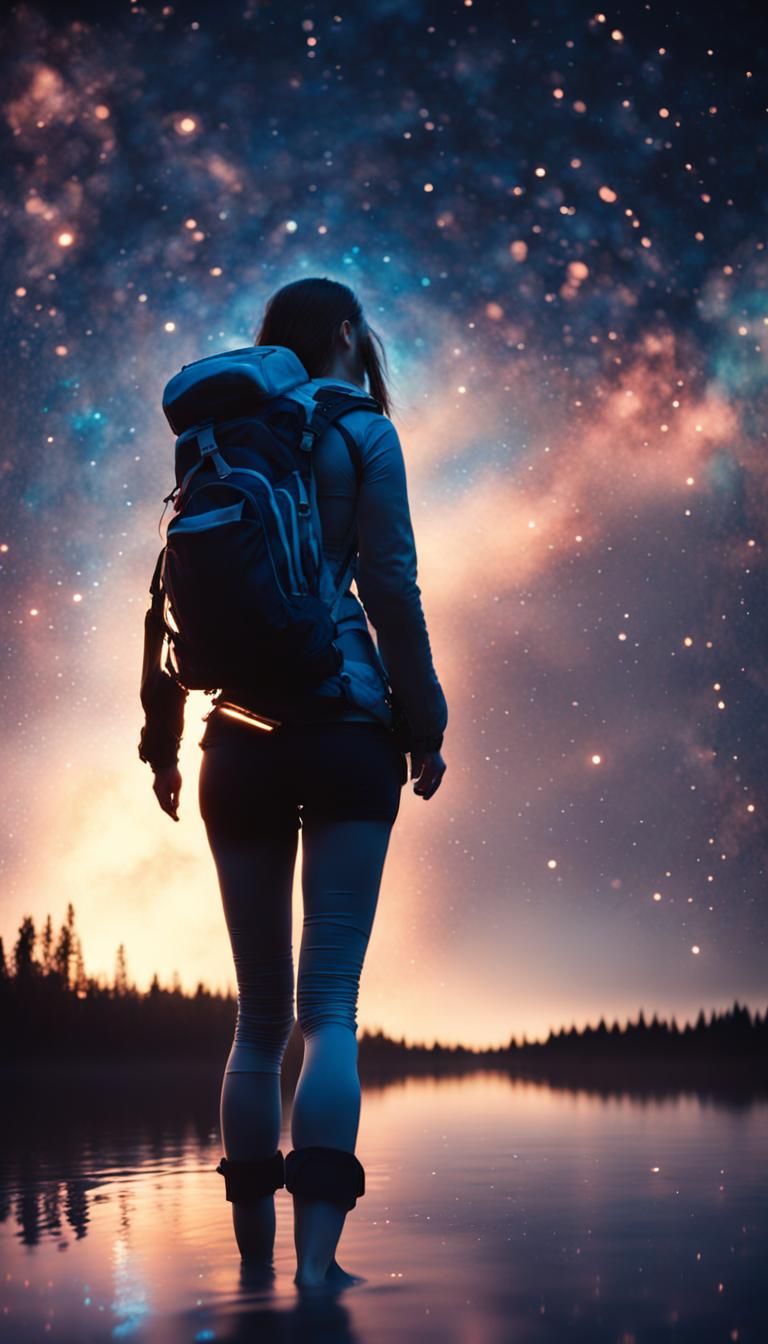 AstroGirl Moonwalking - AI Generated Artwork - NightCafe Creator