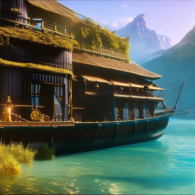 House Boat - AI Generated Artwork - NightCafe Creator