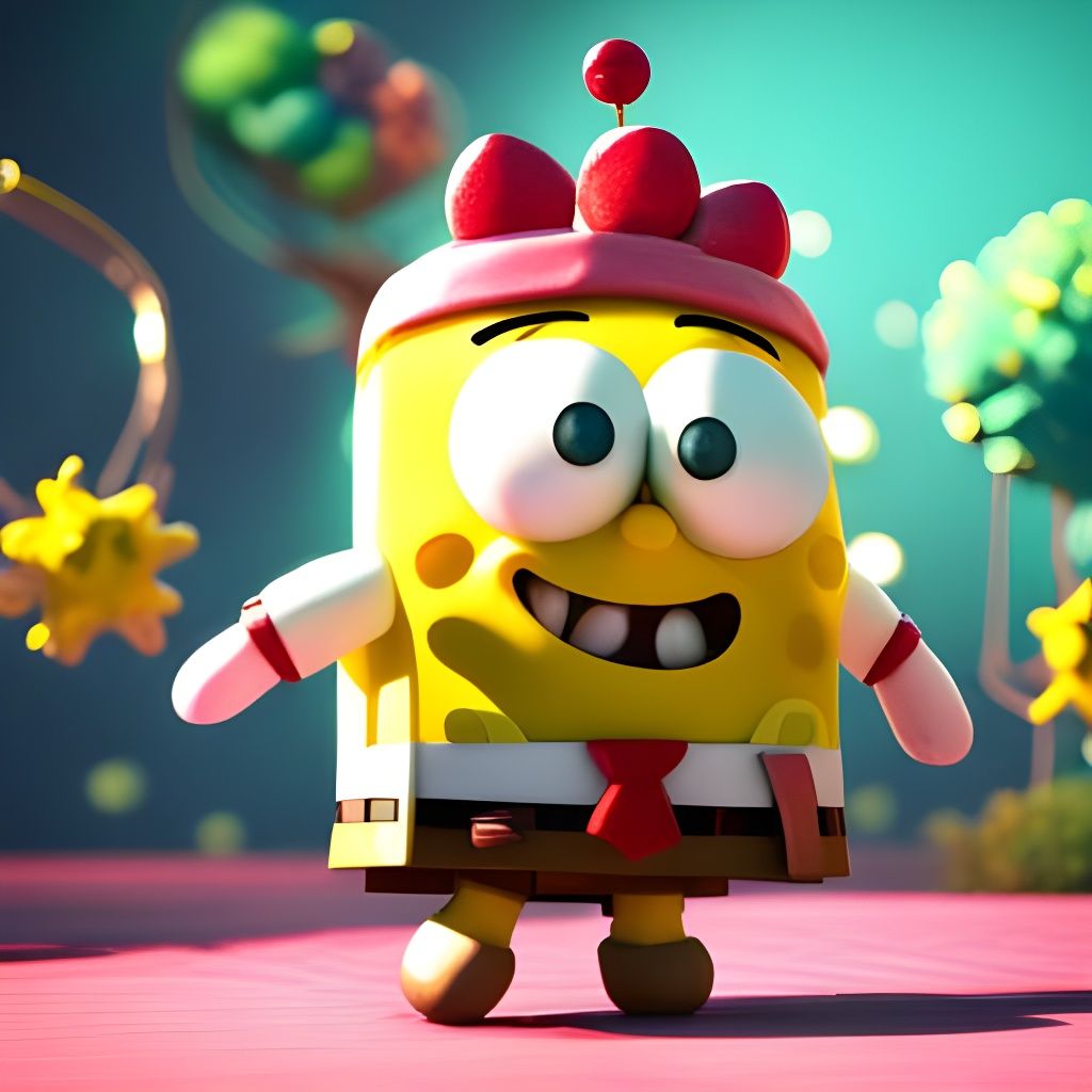 Hello Kitty * SpongeBob - AI Generated Artwork - NightCafe Creator