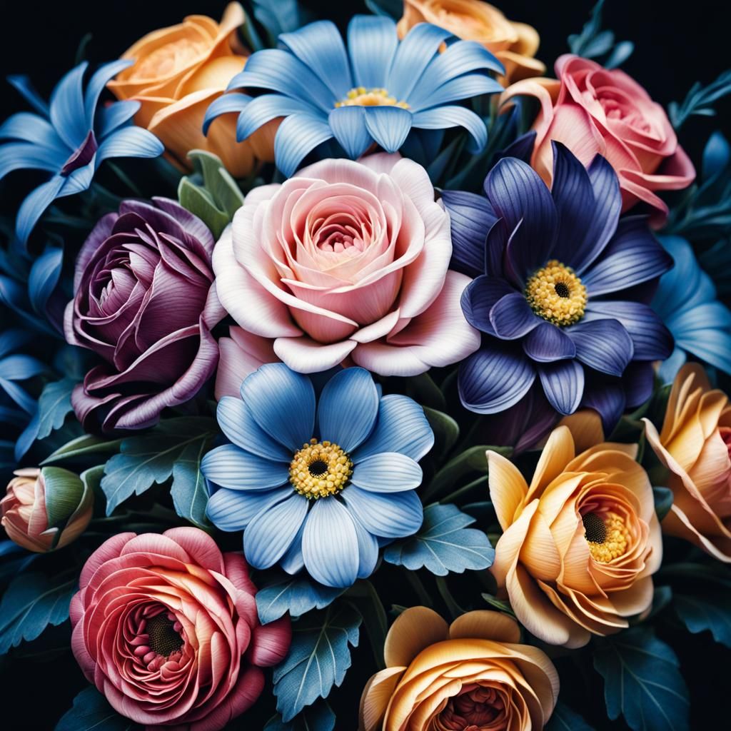 Bouquet of Flowers - AI Generated Artwork - NightCafe Creator
