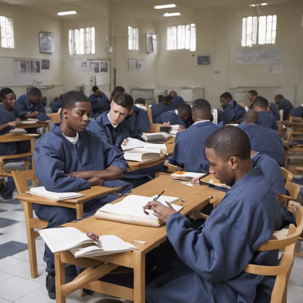 a college within a prison, prisoners learning, whilst the area around ...