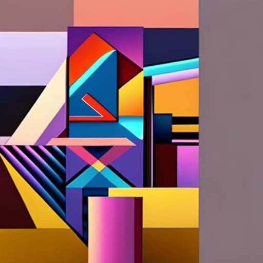 cubist painting, Neo-Cubism, layered overlapping geometry, art deco ...