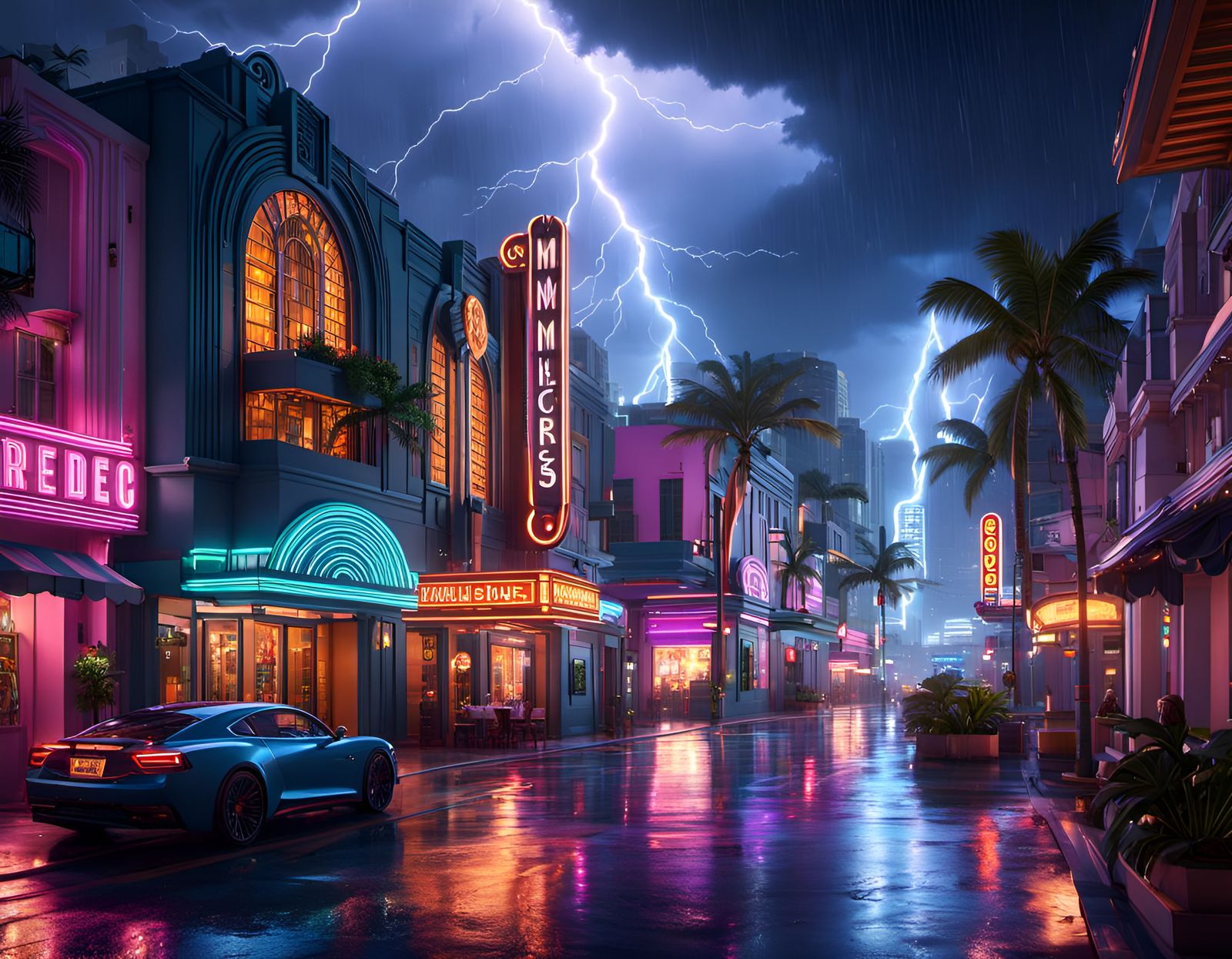 Miami - AI Generated Artwork - NightCafe Creator