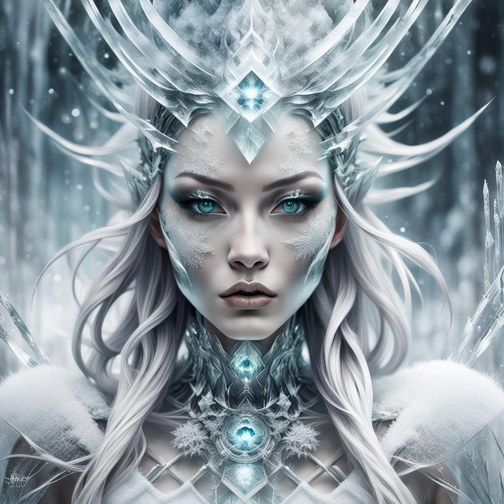 Ice girl - AI Generated Artwork - NightCafe Creator