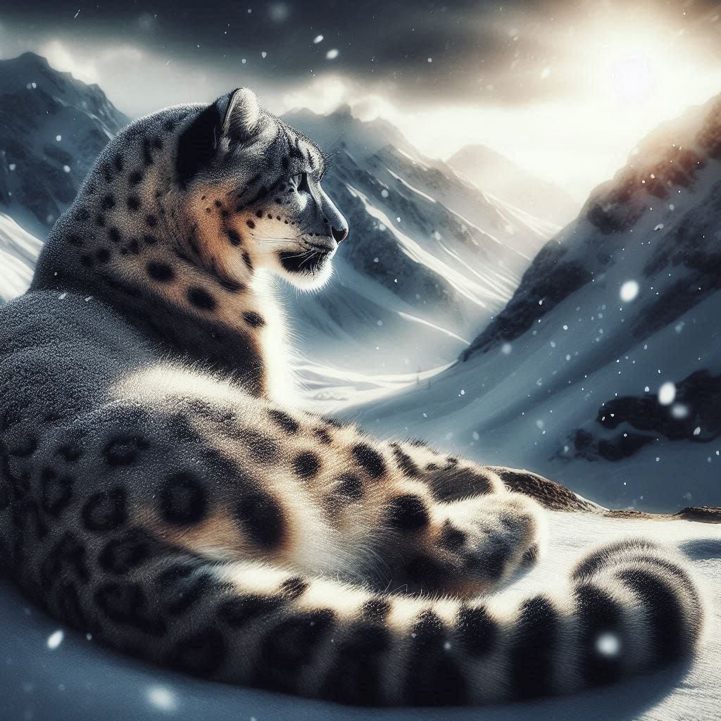 Snow Leopard - AI Generated Artwork - NightCafe Creator