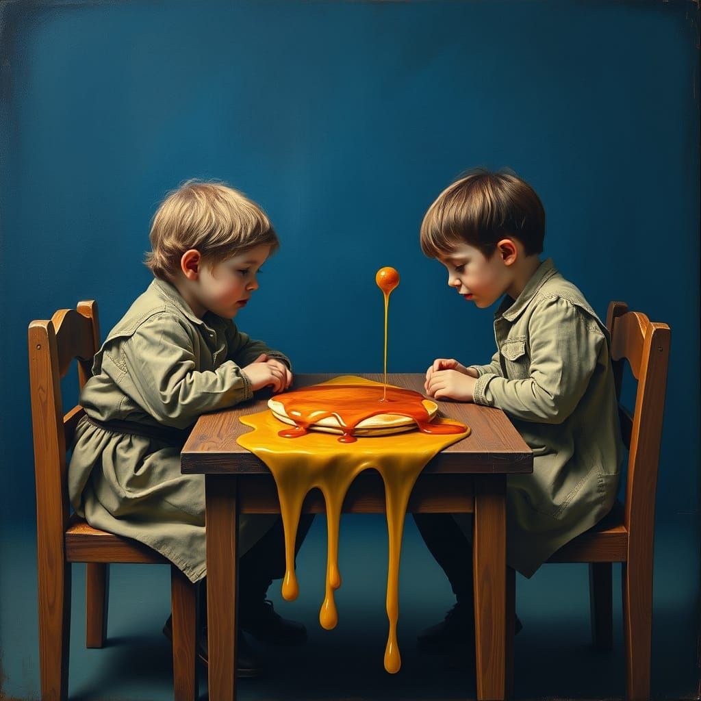 Surrealist Dreamscape with Melting Pancakes and Ch... - AI Art