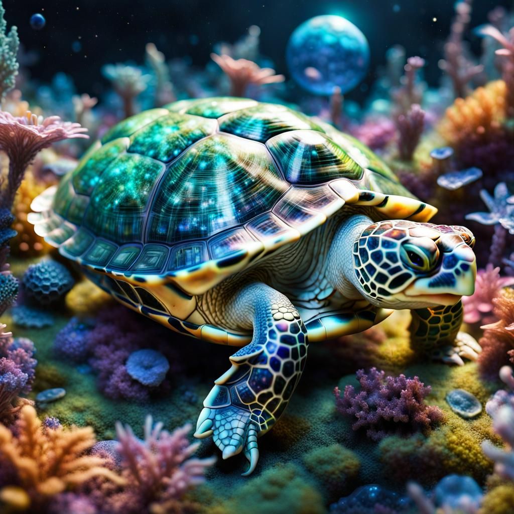 Cosmic Sea Turtle - AI Generated Artwork - NightCafe Creator