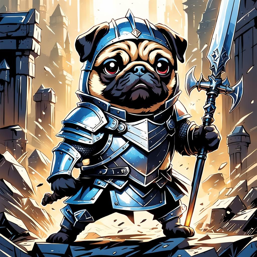 Pug Knight - AI Generated Artwork - NightCafe Creator